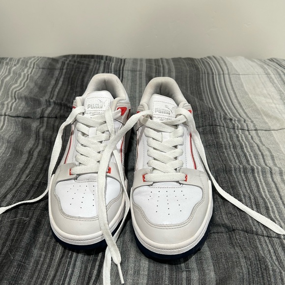 Puma | Shoes | Puma Mens White And Red Sneakers | Poshmark